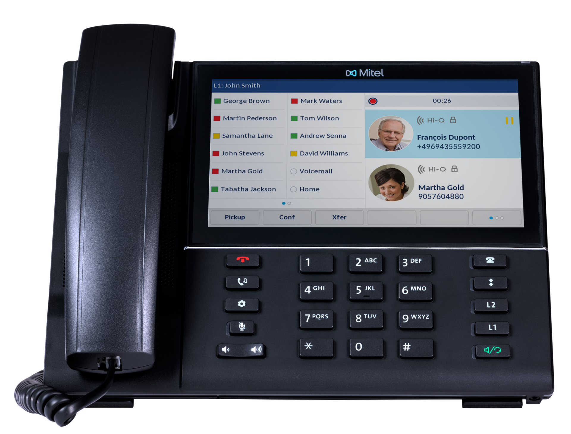 Mitel 6873 : Touchscreen SIP Telefon für Vieletelefonierer und ...